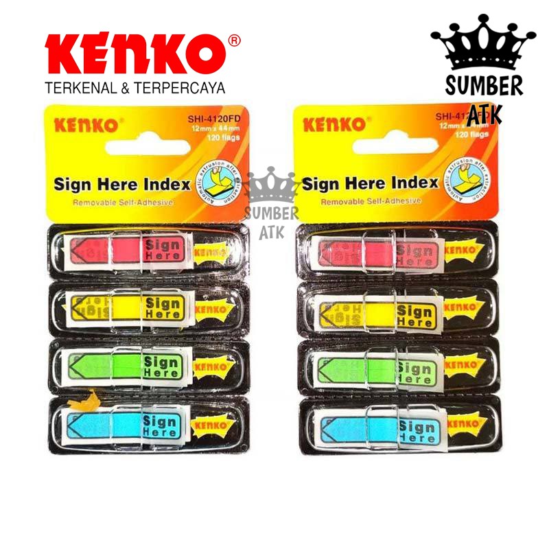 Jual SIGN HERE INDEX KENKO SHI-4120FD 12 Mm x 44 Mm / Penanda Tanda ...