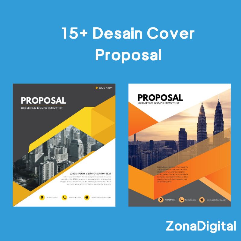 Jual 15+ Desain Cover Proposal Keren Format PPT siap Edit | Shopee ...