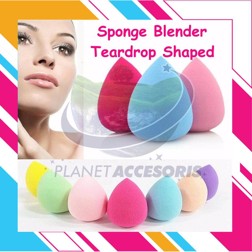 Jual Sponge Make Up / Spon Blender / Spon Wajah Isi 2pcs | Shopee Indonesia
