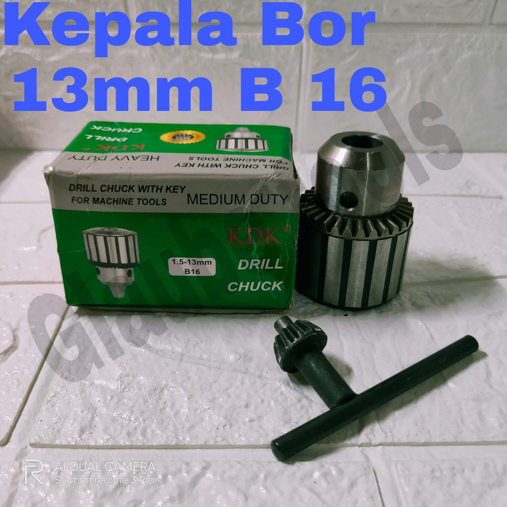 Jual Kepala Bor 13mm B16 Drill Chuck Cones Pala Bor 13mm B16 Bor duduk ...