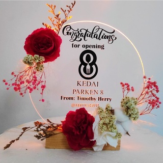 Jual Shining Acrylic Akrilik Bunga Bunga Ucapan Papan Ucapan