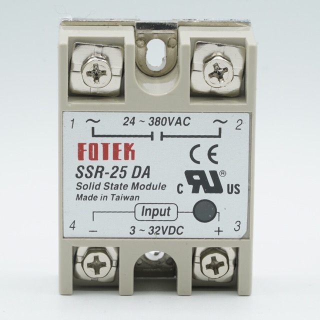 Jual Fotek SSR-25DA 25A Single Phase Solid State Relay - DC Controlled AC 3-32VDC 24-380VAC ...