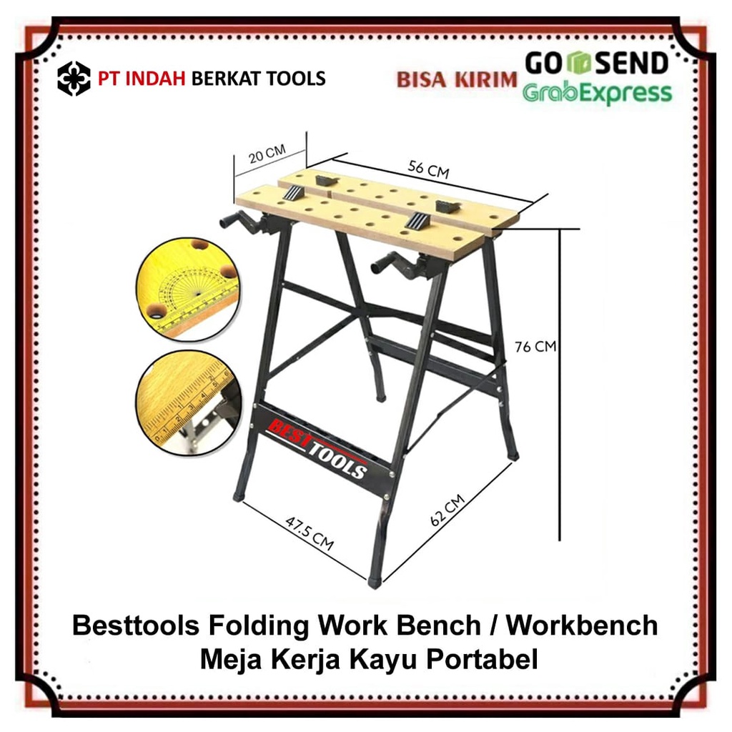 Jual Besttools Folding Work Bench / Workbench Meja Kerja Kayu Portabel ...