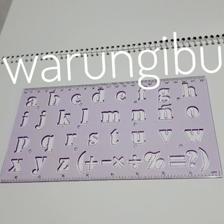 Jual Alphabet Ruler Template Penggaris Cetakan Huruf Kecil Dan Simbol ...