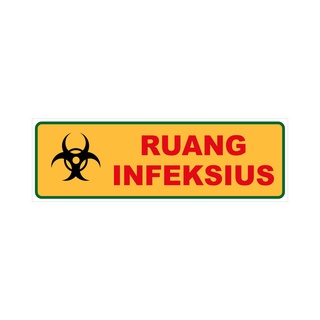 Jual stiker Ruang Tindakan Infeksius 7,5x23cm. Ruang Rapat. sign Rambu ...
