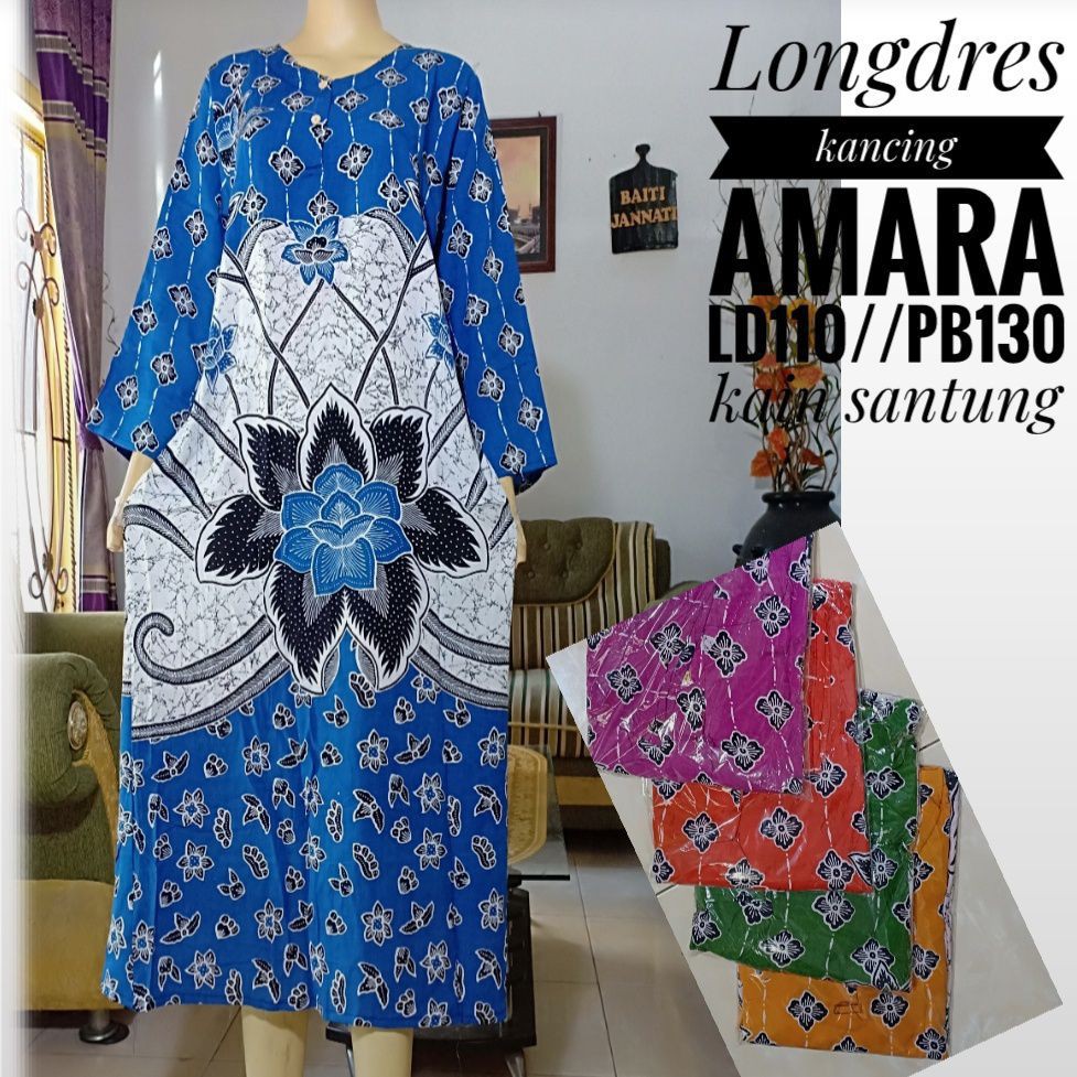 Jual BAJU DASTER MURAH LENGAN PANJANG ADA KANCING LD 110 / BAJU TIDUR ...