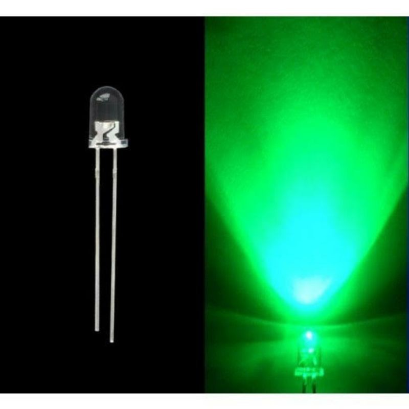 Jual Lampu LED 5mm Warna Hijau/Lampu Layang Layang/Lampu Hias Ecer ...