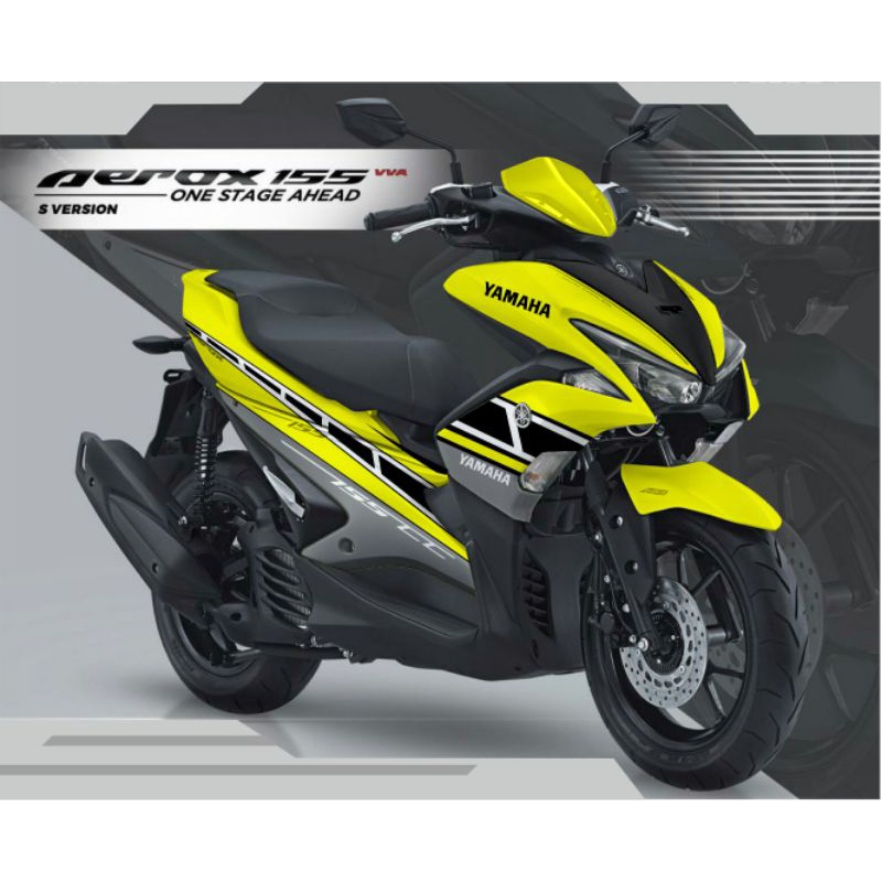 Jual Decal Aerox 155 lama motif kuning grafis simple pilih warna bebas ...