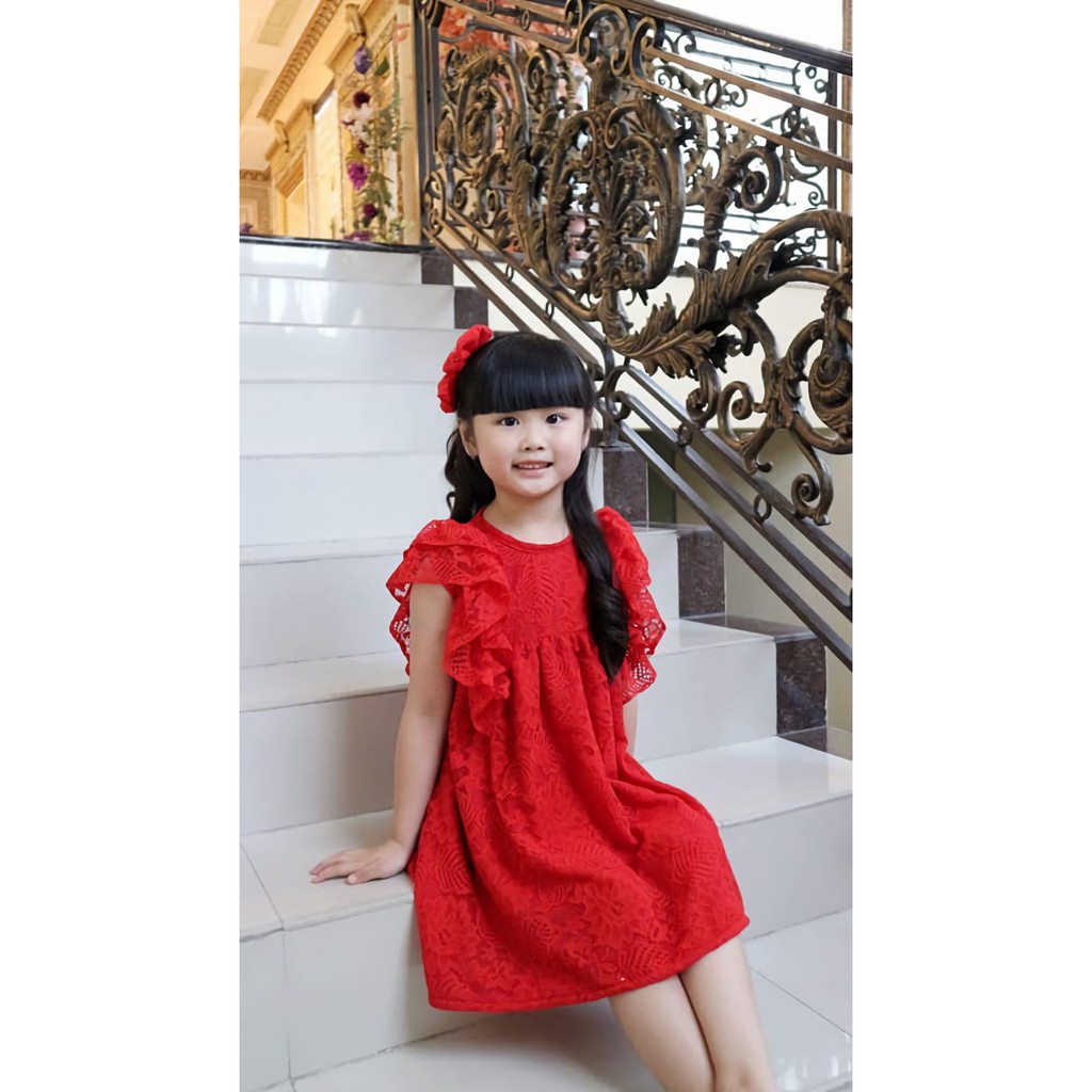 Jual DRESS ANAK PEREMPUAN SIZE 0 - 10 TAHUN / KHAIRA DRESS BROKAT ANAK ...