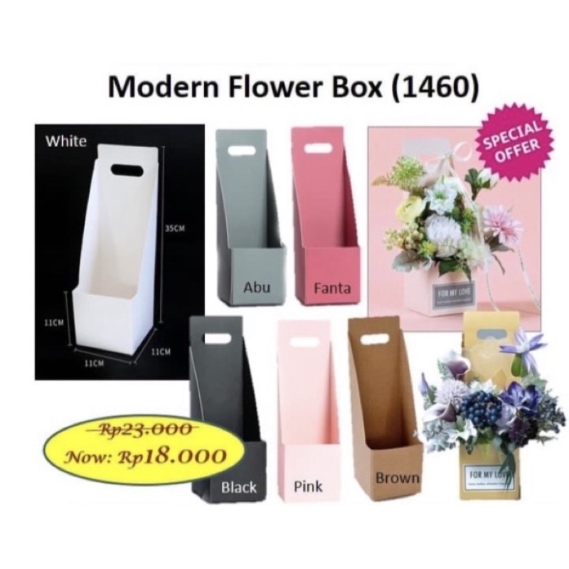 Jual Modern Flower Box 1460 Bloombox Kotak Bunga Barang Florist Supply ...