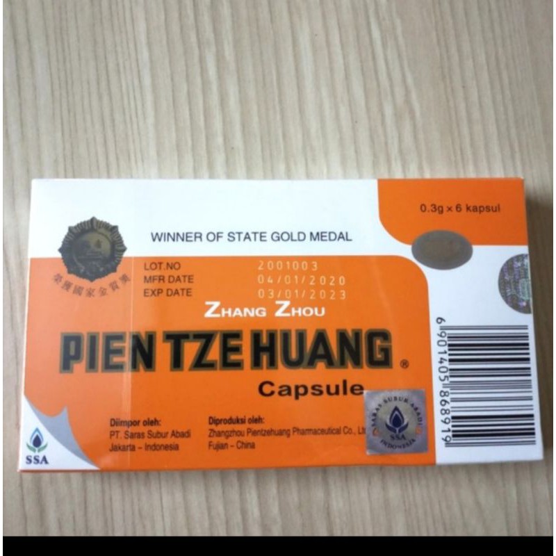 Jual Pien Tze Huang isi 6 kapsul - obat habis operasi( untuk kering ...