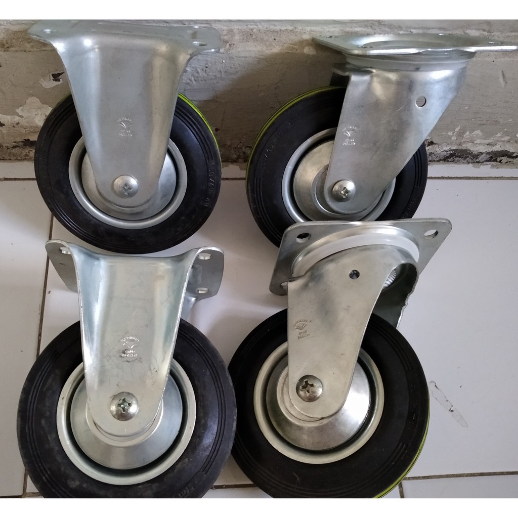 Jual Roda Troli - Roda Karet ukuran 8" merk Star Rollen. Harga / Set (4 ...
