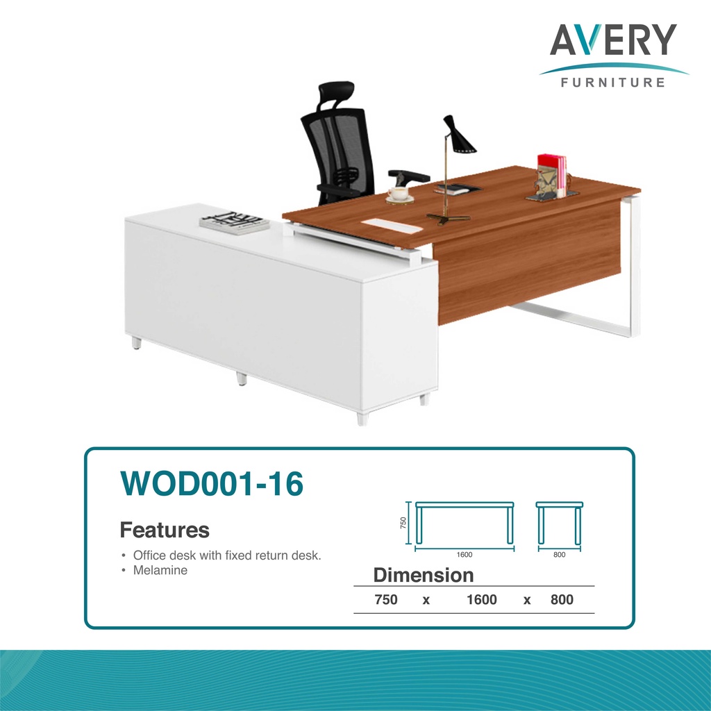 Jual Avery - WOD001-16 - Director Office Desk / Meja Kantor Direktur ...