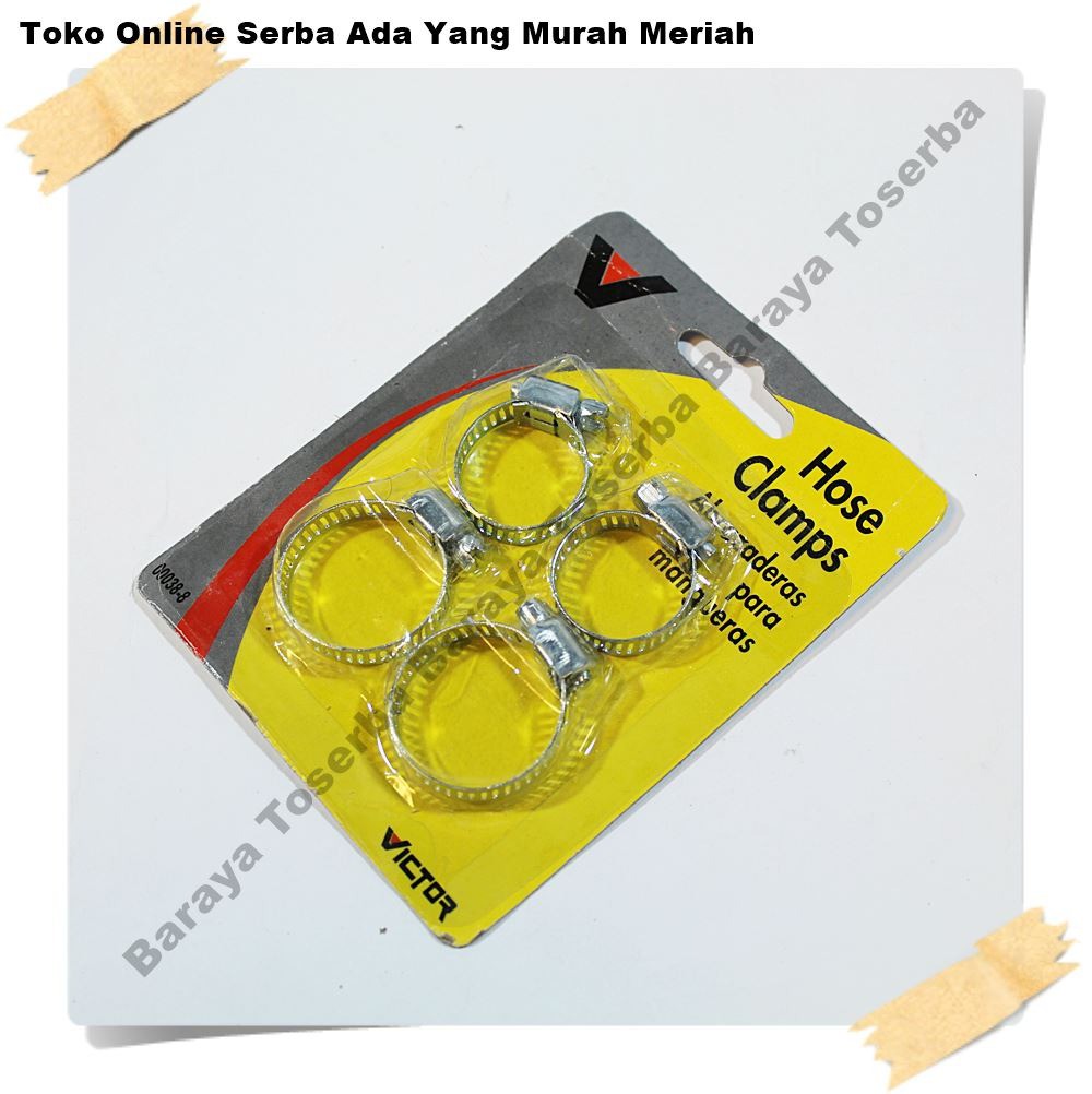 Jual Hose Clamp Klem Selang Set VICTOR / Klem Set isi 4 Pcs VICTOR ...