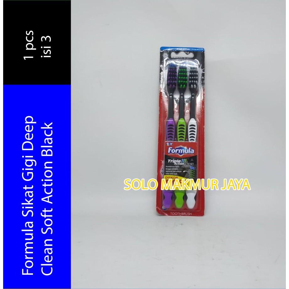 Jual Formula Sikat Gigi Triple Action Black isi 3 | Shopee Indonesia