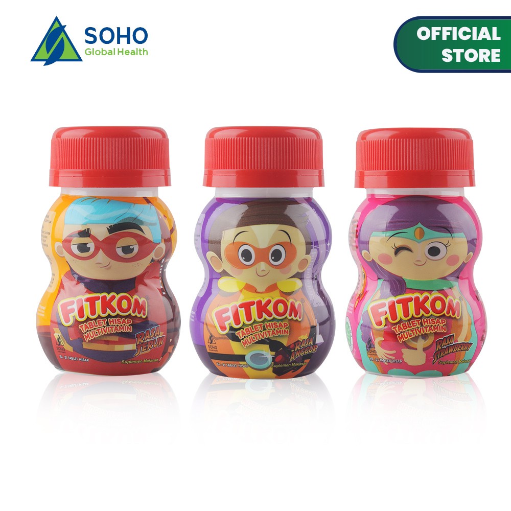 Jual FITKOM Gummy , Tablet Hisap | Vitamin Anak | Shopee Indonesia