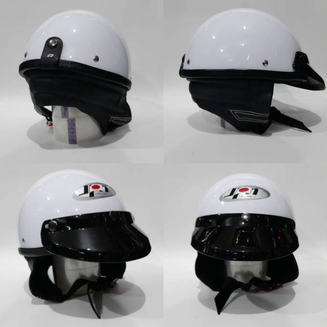 Jual Helm jpn classic cetok CHIP putih gloss | Shopee Indonesia