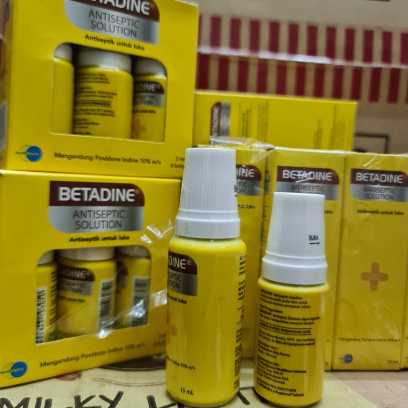 Jual BETADINE ANTISEPTIC SOLUTION 5 ML 15 ML 30 ML 60ML BETADINE OBAT LUKA BETADIN obat merah ...