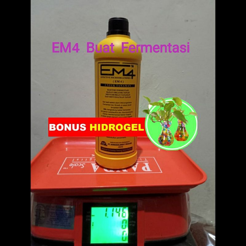 Jual EM4 kuning Pertanian 1 liter, pupuk organik cair bakteri | Shopee ...