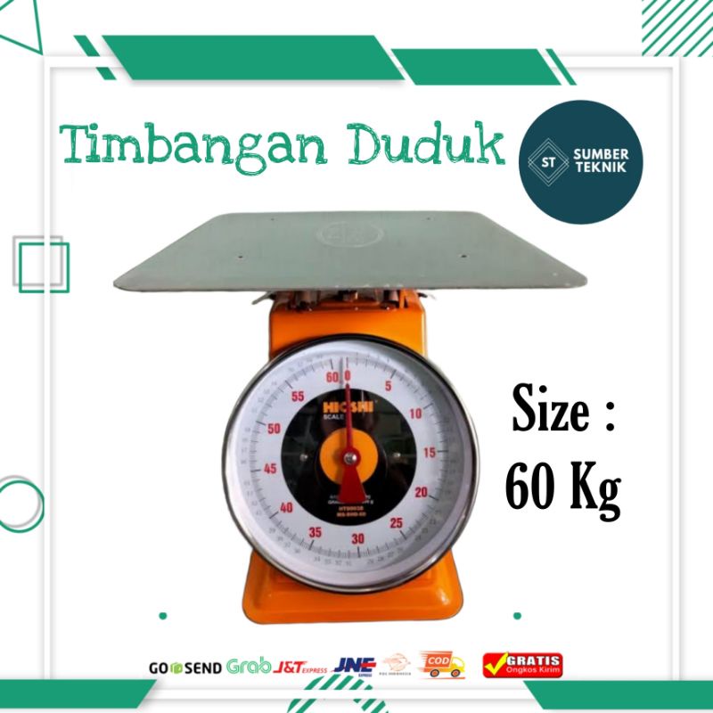 Jual Timbangan Duduk Jarum 60 Kg HIOSHI / Timbangan Manual 60 Kg | Shopee Indonesia