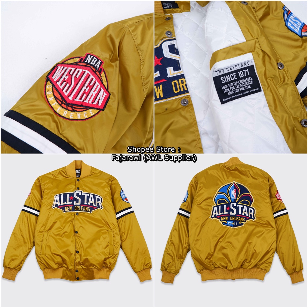 Jual VARSITY GOLD JAKET NBA TEAM ALL STAR NEW ORLEANS 2014 EASTERN ...