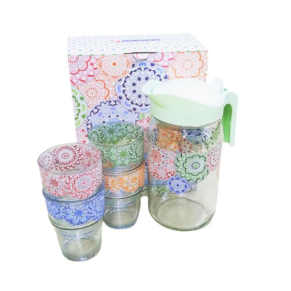 Jual Briliant Set Gelas Kaca / Stackable Drink Set Brighton 5 Pcs ...