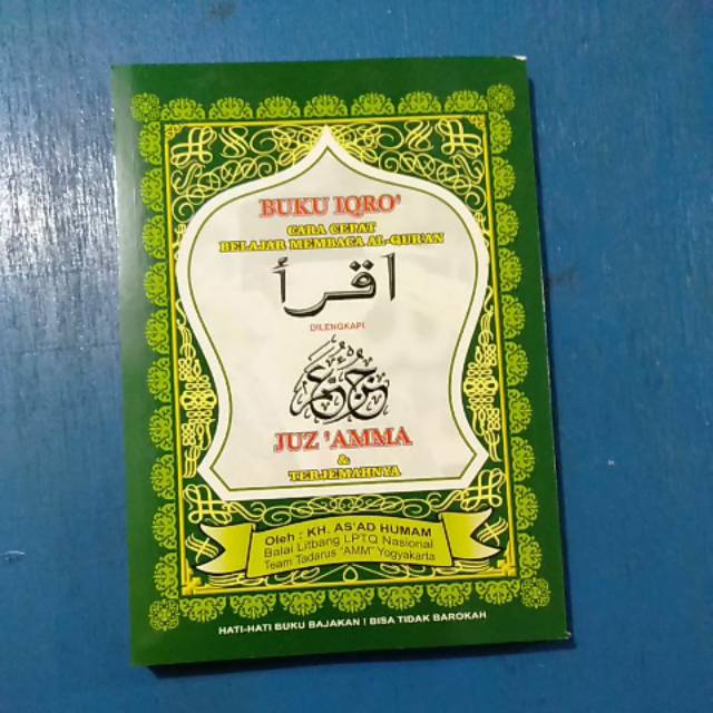 Jual Buku Iqro dan Juz Amma Hvs KH Asad Human - Iqro Bendel Besar Hijau ...