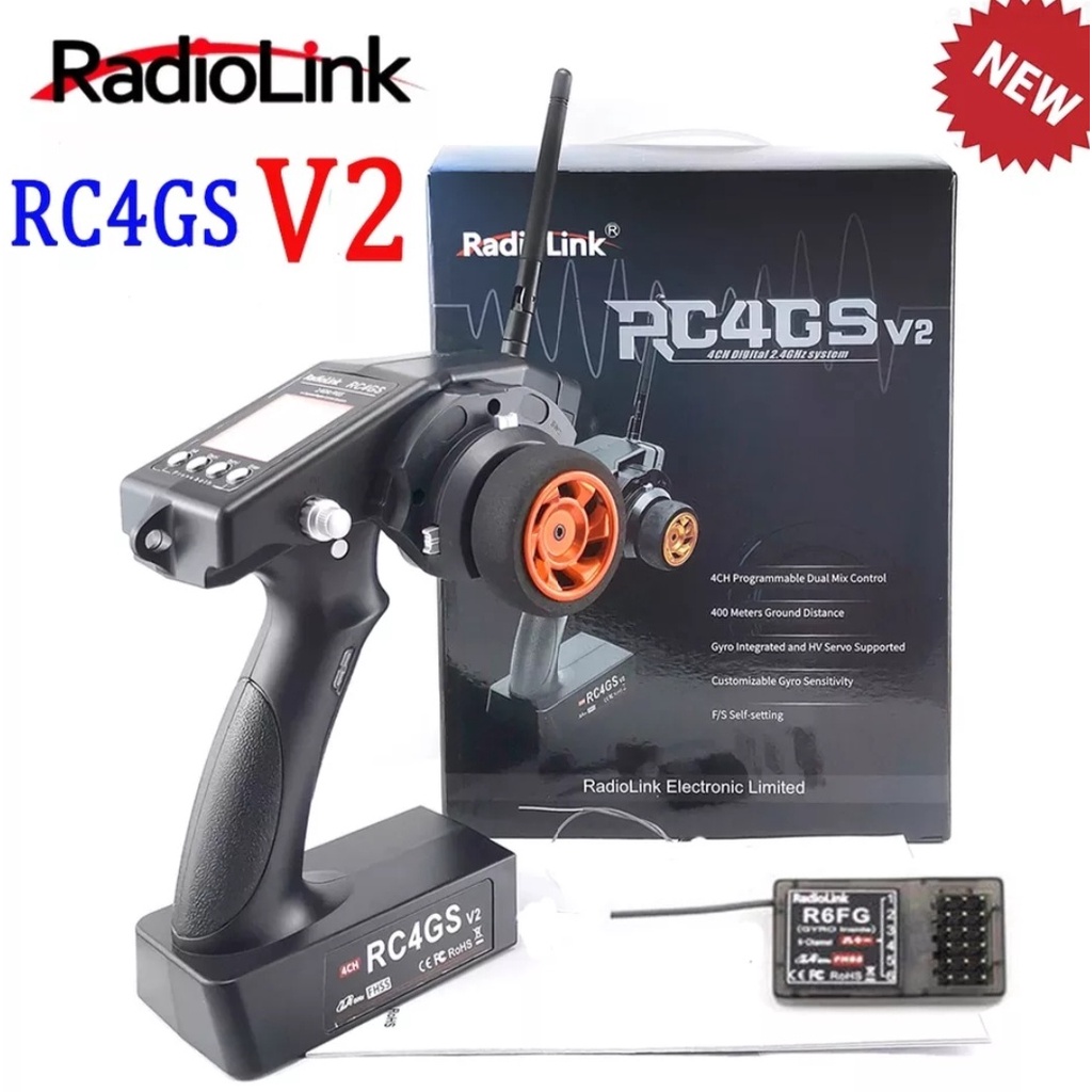 Jual Remote Control Radiolink RC4GS V2 receiver R6FG | Shopee Indonesia