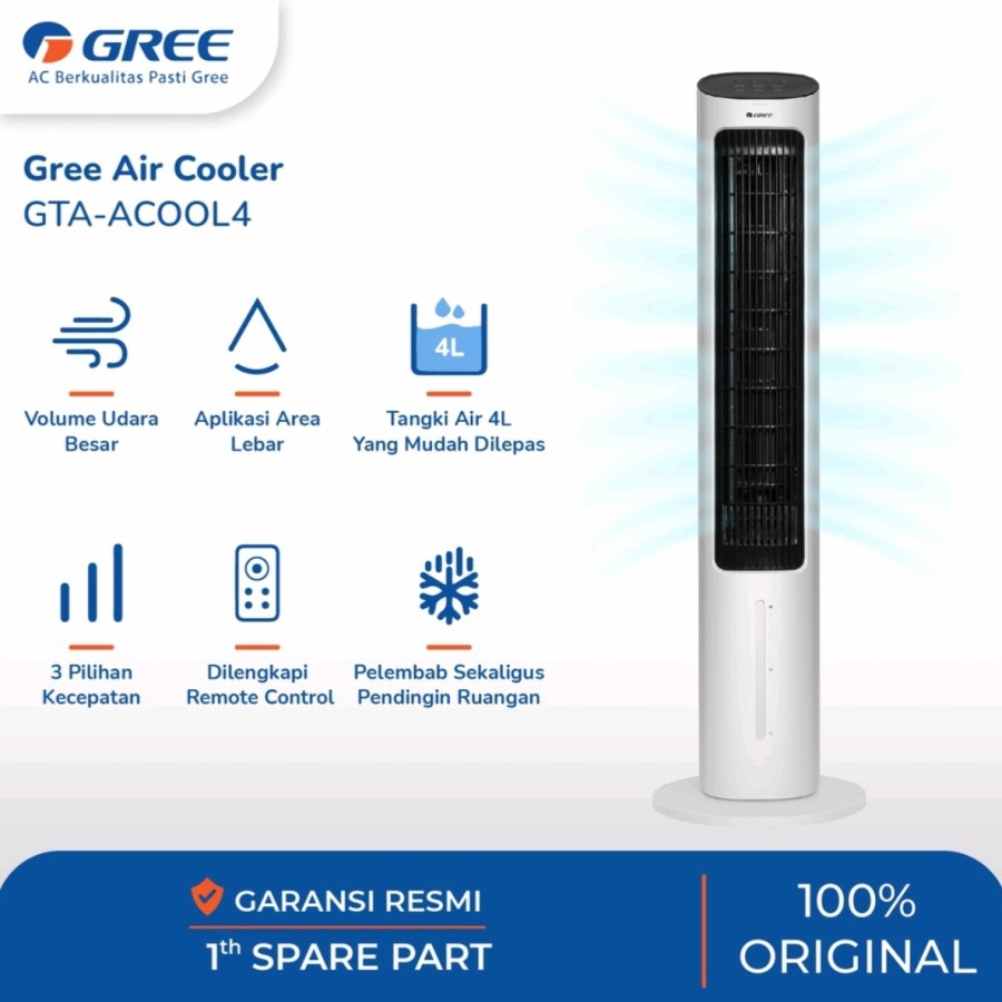 Jual TOWER AIR COOLER GREE 50 WATT - GTA ACOOL 4 | Shopee Indonesia