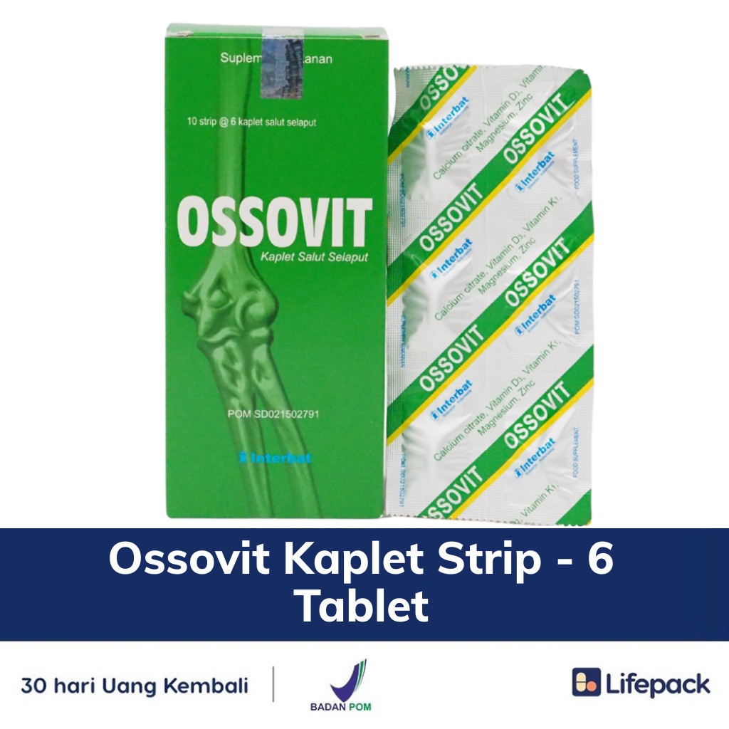 Jual Ossovit Kaplet Strip - 6 Tablet - Suplemen dan Vitamin Kesehatan ...