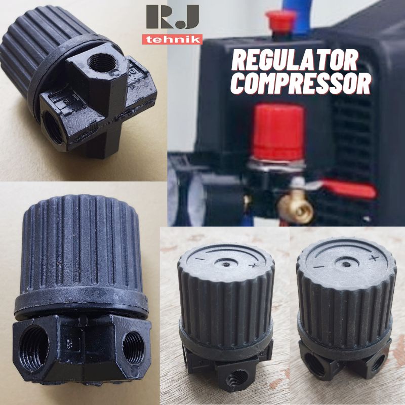 Jual Regulator Pengatur Tekanan Angin Kompresor 4 Lubang Spare Part ...