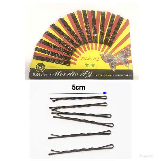 Jual ⚫️ [48pc] Jepitan Rambut Lidi Hitam / Bobby Pin / Hair Pin ...