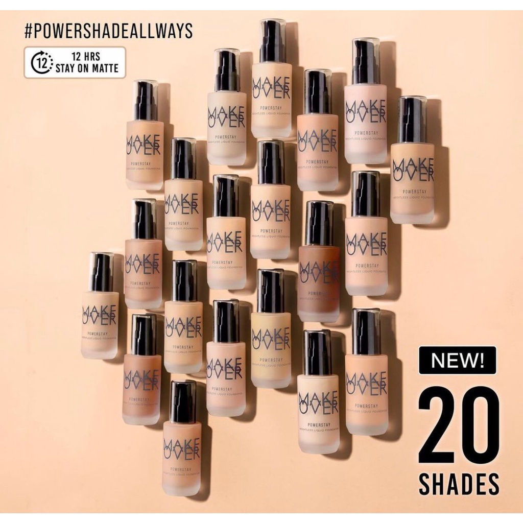 Jual Make Over Powerstay Weightless Liquid Foundation - 33ml | Shopee ...