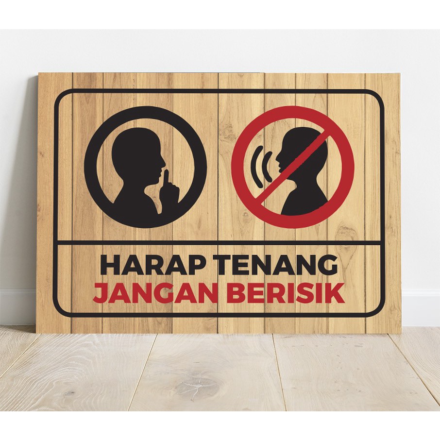 Jual Poster Harap Tenang Jangan Berisik Dekorasi Wallpaper Pajangan ...