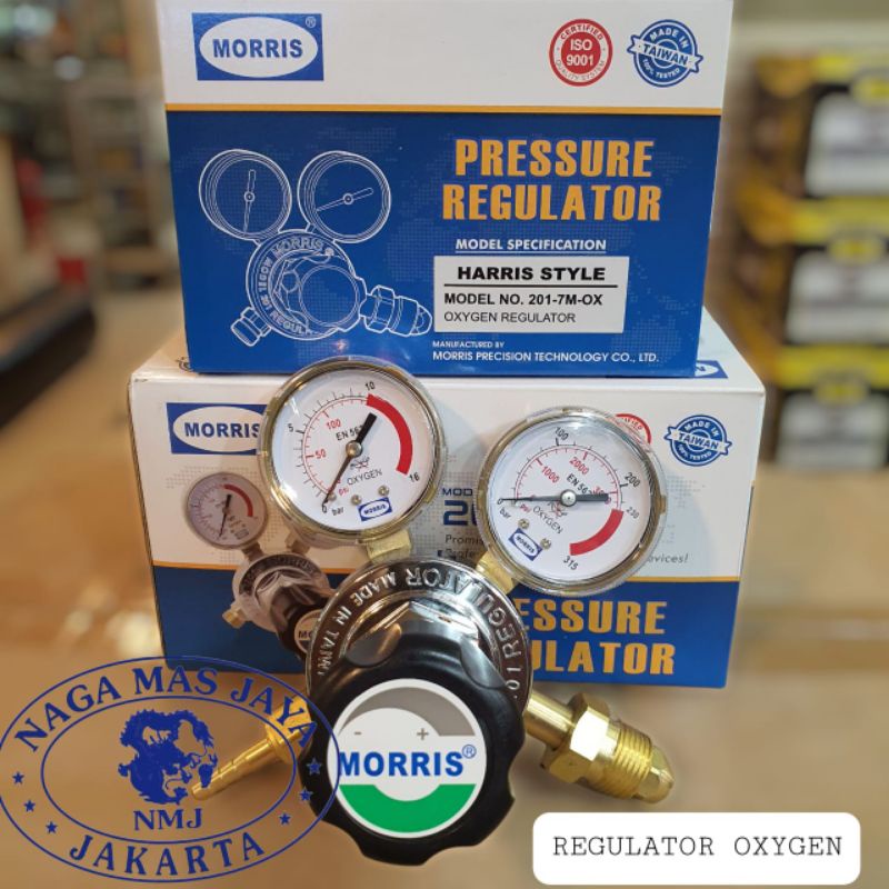 Jual MORRIS REGULATOR GAS OXYGEN MODEL NO 201-7M-OX / REGULATOR LAS OKSIGEN MORRIS | Shopee ...