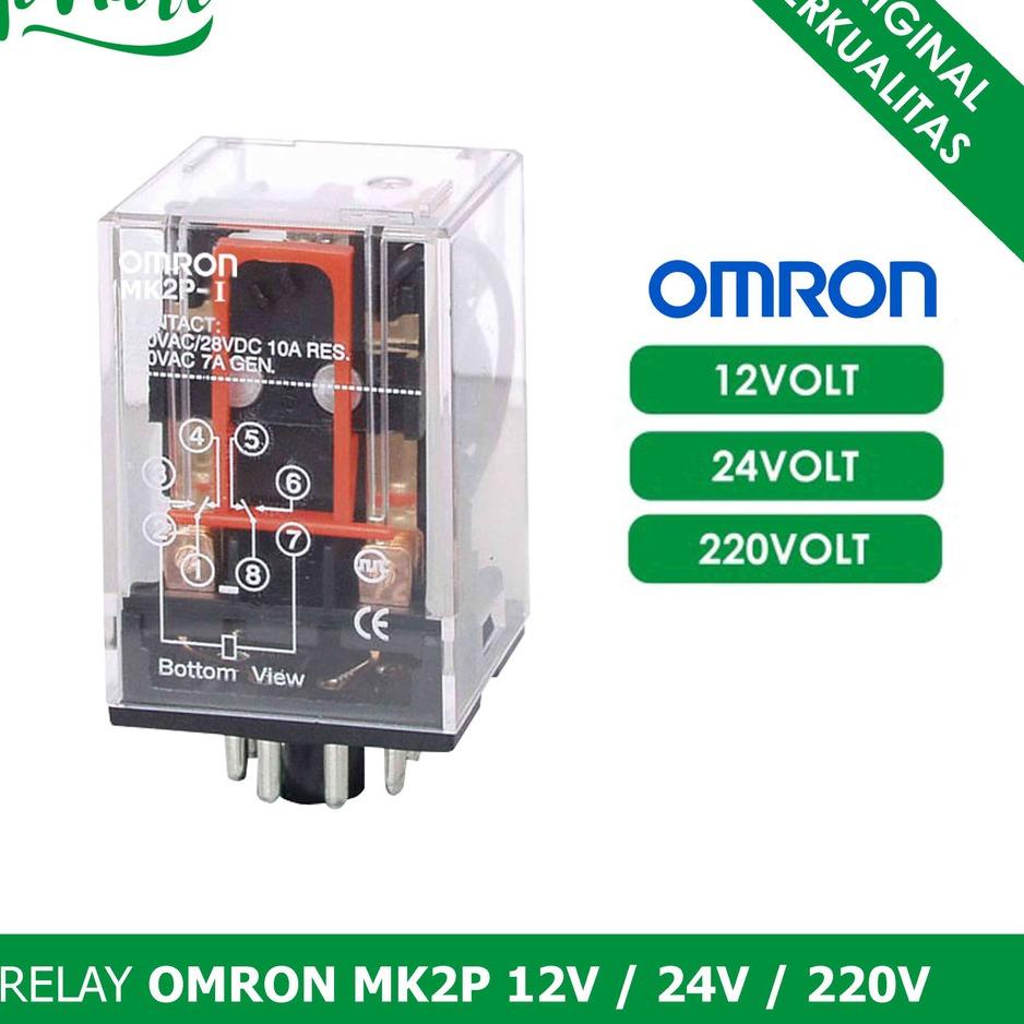 Jual RELAY MK2P OMRON 12V / RELAY MK2PN OMR 24 VOLT / RELAY OM 220V MK2P-I 8 KAKI / RELAI ...