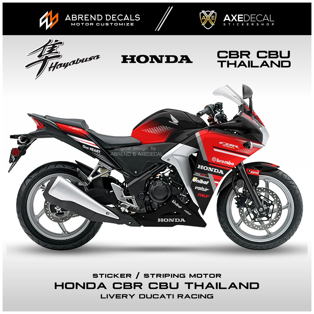 Jual DECAL STRIPING CBR CBU LIVERY DUCATI RACING / STIKER MOTOR HONDA ...