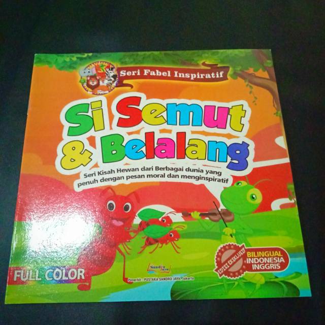 Jual Buku Cerita Anak Bergambar Billingual Si Semut Belalang Shopee