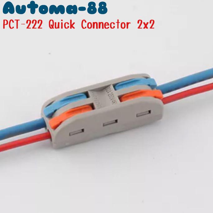 Jual Spl-2 Pct-222 Color Konektor Sambung Kabel 2X2 Model Tab Wago Automa88 Segera Beli | Shopee ...