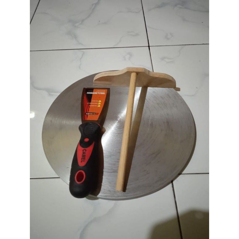 Jual Loyang/Wajan Crepes 30Cm Manual Komplit FREE Perata Kayu,Bubble ...