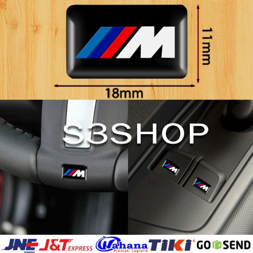 Sticker Logo BMW MPower Car Interior Stir Window Armrest 3D Mobil ...
