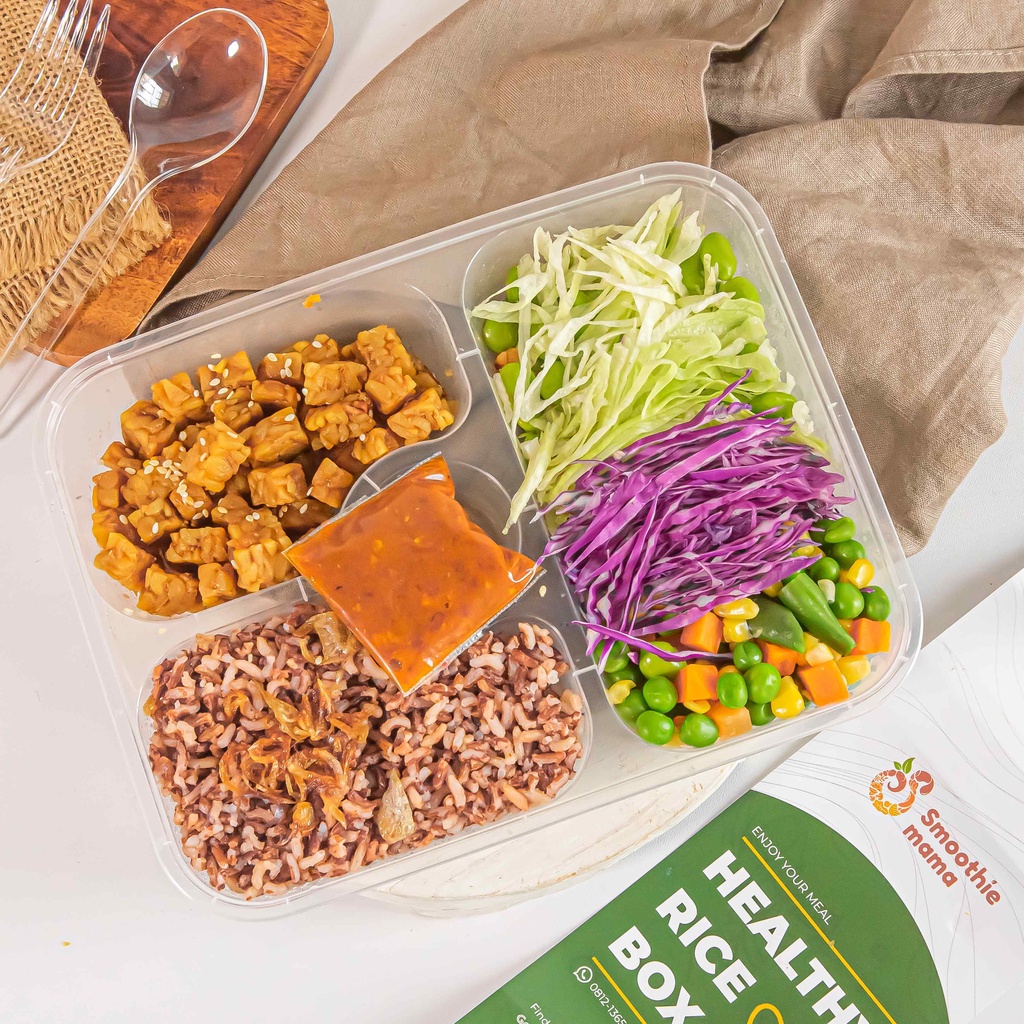 Jual Nasi Box Healthy Box Catering Diet Box VEGE Healthy Rice Box Porsi ...