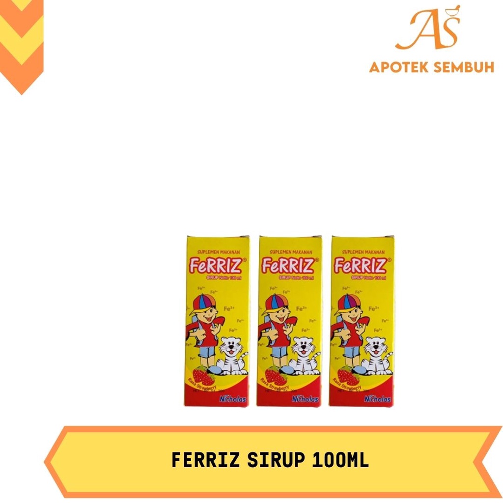 Jual FERRIZ SIRUP 100ML SUPLEMEN PENAMBAH ZAT BESI | Shopee Indonesia