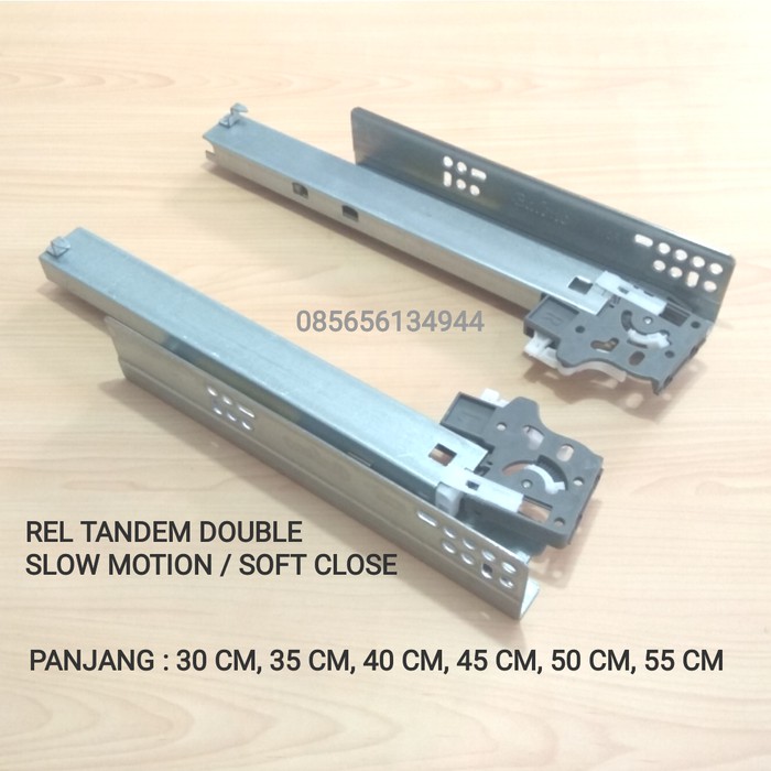 Jual Rel Laci Tandem 50 cm Soft Close / Slow Motion Indonesia|Shopee ...