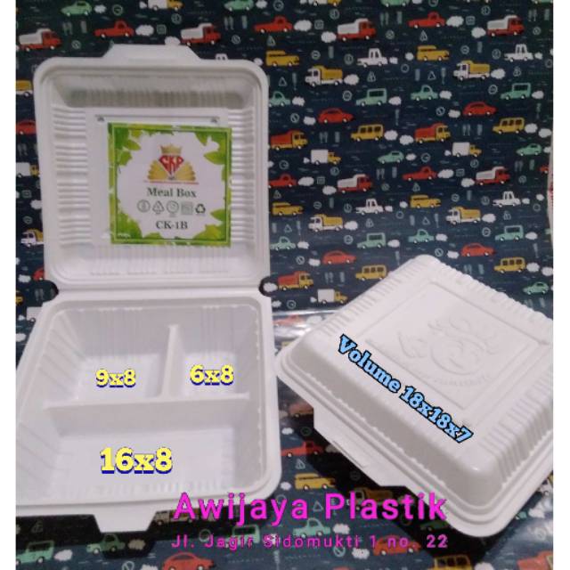 Jual MEAL BOX / KOTAK NASI / KOTAK NASI PLASTIK 3 SEKAT @20pcs | Shopee ...