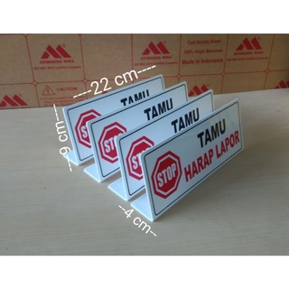 Jual Sign "Tamu Harap Lapor" Sign label Acrylic, Sign Board Akrilik ...