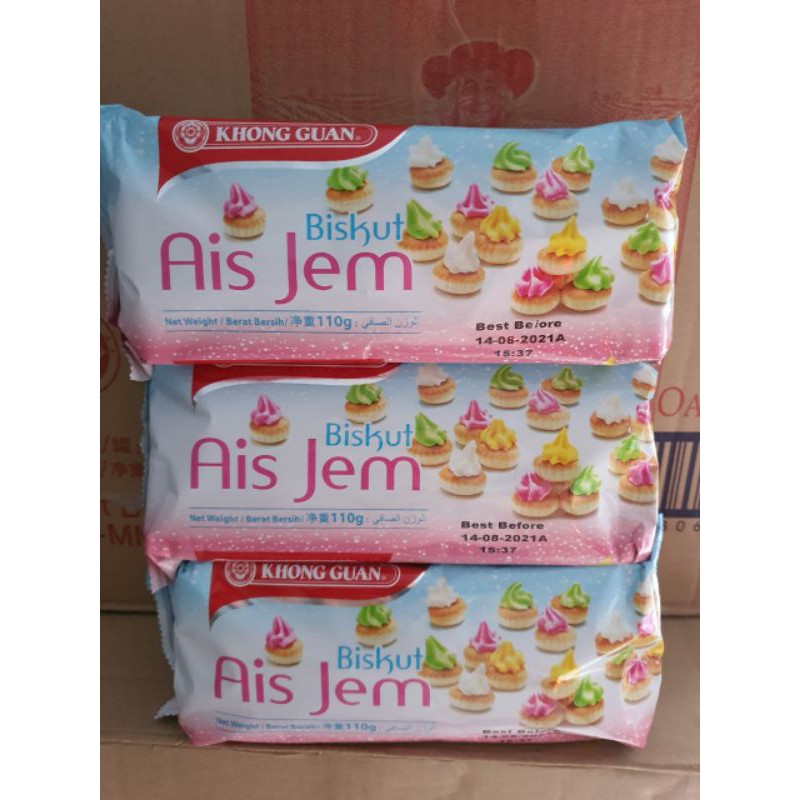 Jual Biskuit Khong Guan Ais Jem / Roti KhongGuan Ais Gem Malaysia ...