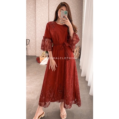 Jual Baju Dress Pesta Natal Wanita Remaja Kondangan Import Murah Trend ...