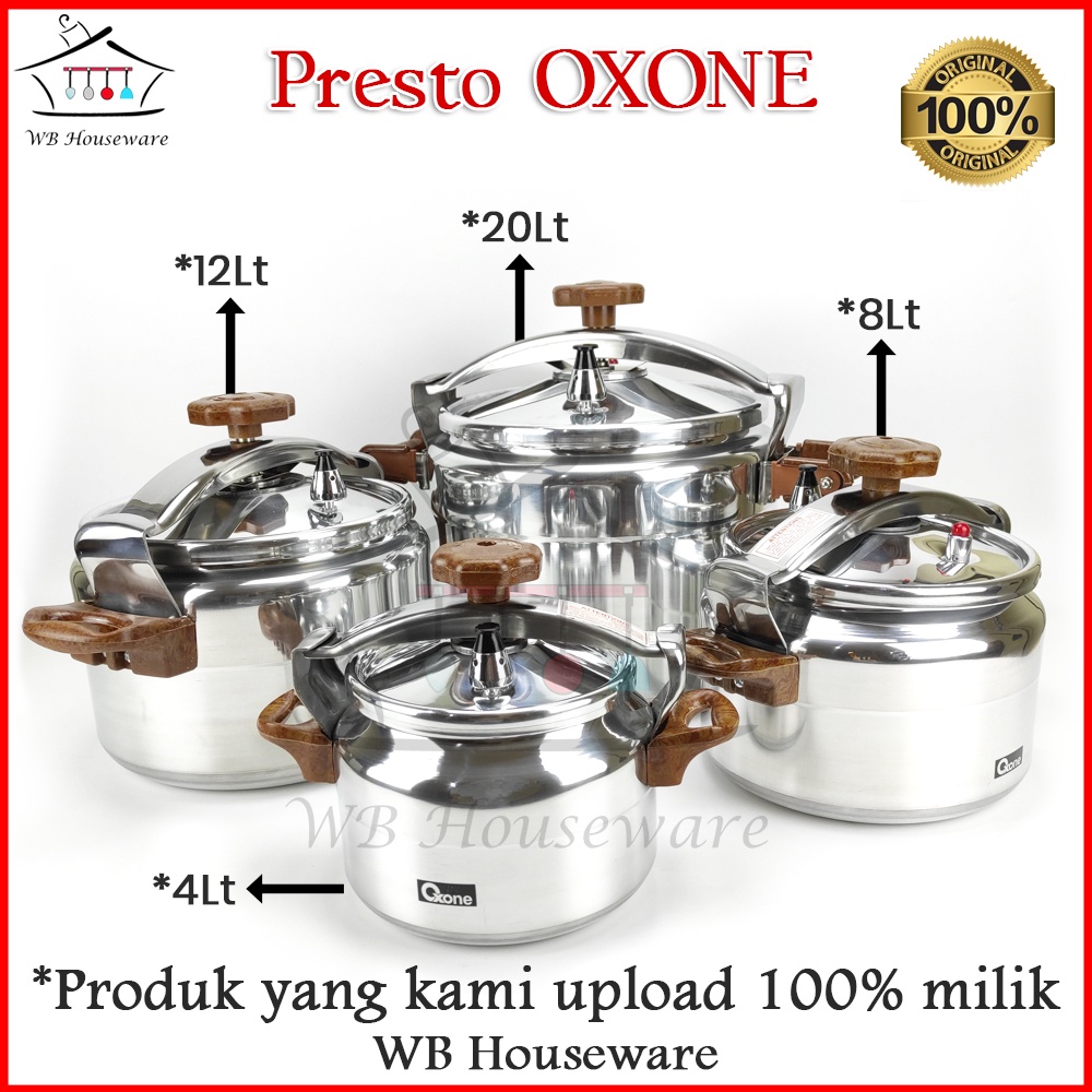 Jual panci presto 4/8/12/20Liter OXONE OX2008 alumunium pressure cooker pengempuk daging ...