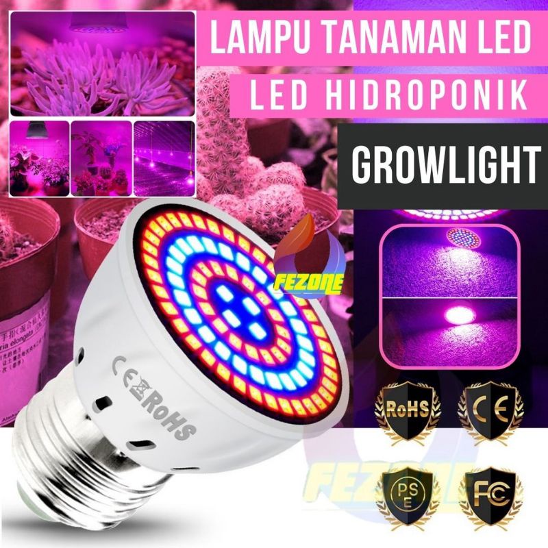 Jual lampu cahaya UV tanaman tumbuhan hidroponik LED grow light indoor plant growth lampu ...